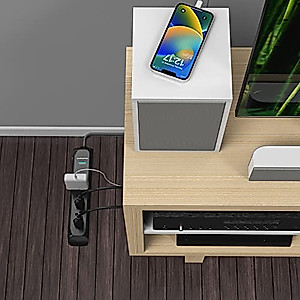 Monster 3ft Black Power Strip and Tower Surge Protector, Heavy Duty Protection, 300 Joule Rating and 6 120V-Outlets - Ideal for Computers, Home Theatre, Home Appliances, and Office Equipment