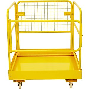 PioneerWorks Forklift Safety Cage, 36"x36" inch Heavy Duty Collapsible Forklift Work Platform,1200LBS Capacity with 4 Universal Wheels, for Most Aerial Jobs