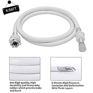 portable washing machine hoses, Suitable for Twin Tub washing machine, mini washing machine,(quick connect) (PVC, 6.56FT/2 Meters)