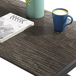 Gezen Folding Desk 40'' Computer Desk for Home Office, No Assembly Office Desk Foldable Simple Study Writing Desk Table for Small Spaces(Dark Grey)