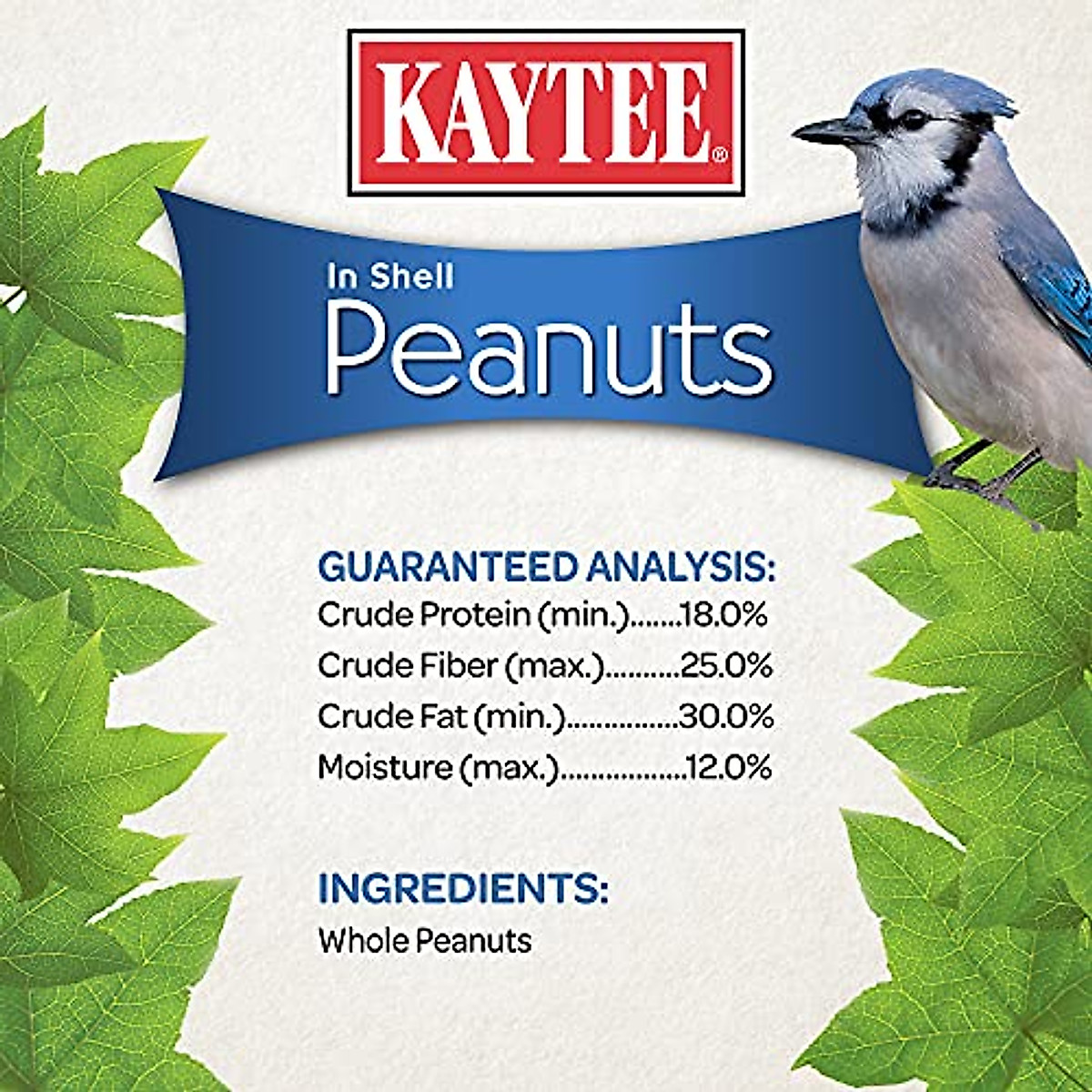 Kaytee Peanuts in Shell for Squirrels, Woodpeckers, Nuthatches, Jays, Towhees, Cardinals, Indigo Buntings, and Other Wild Birds, 5 Pound