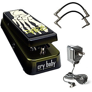 Dunlop KH95 Kirk Hammett Signature Cry Baby Wah Pedal Bundle with 2 Patch Cables and Dunlop 9V Power Supply