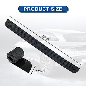 GKmow 1 PC General Motors Trunk Bumper Strip, 35" x 2.75" PVC Trunk Door Entry Guard, Anti-Scratch Personalized Car Protection Trim Accessory, Fits Most Models (Black #Sport)