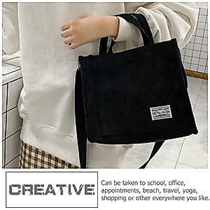 Abaodam Tote Bag for Women, Satchel Bag Handbag Crossbody Bag, Black