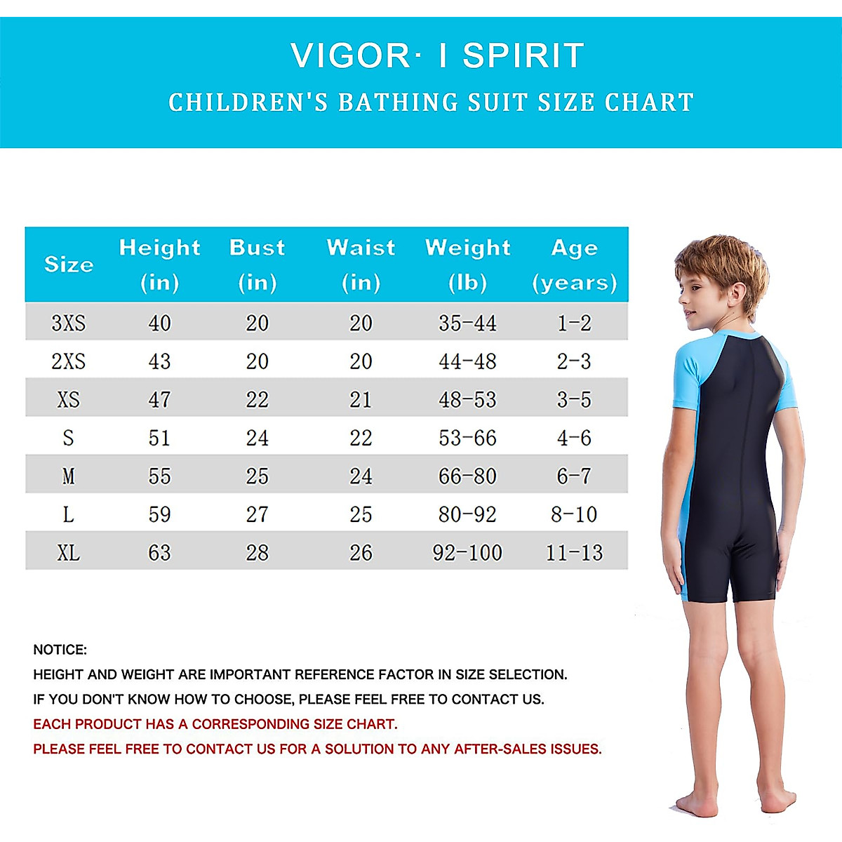 karrack Girls and Boys One Piece Rash Guard Swimsuit Kid Water Sport Short Swimsuit UPF 50+ Sun Protection Bathing Suits Black- Blue (Size 8-10Years)