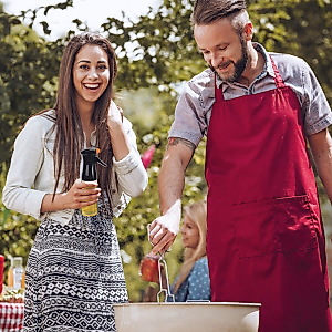 TAOUNOA 210ml Glasses Oil Sprayer - 2pcs Olive Oil Sprayer with Brush 7 OZ Oil for Cooking Mist Oil Spray Bottle for Kitchen Air Fryer, Salad, Baking, Grilling, Frying, Black