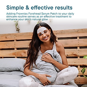 Frownies Cotton Soft Forehead Serum Patch - Serum Infused Forehead Wrinkle Patch For Fine Lines & Wrinkles - Reusable Hypoallergenic Facial Patch - Hydrating Face Mask to Plump Skin