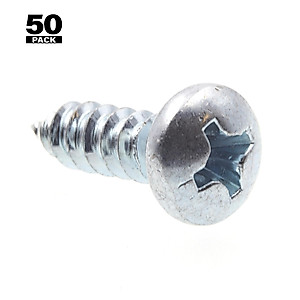 Prime-Line 9019458 Sheet Metal Screws, Self-Tapping, Pan Head, Phillips Drive, #7 X 1/2 (50 Pack)