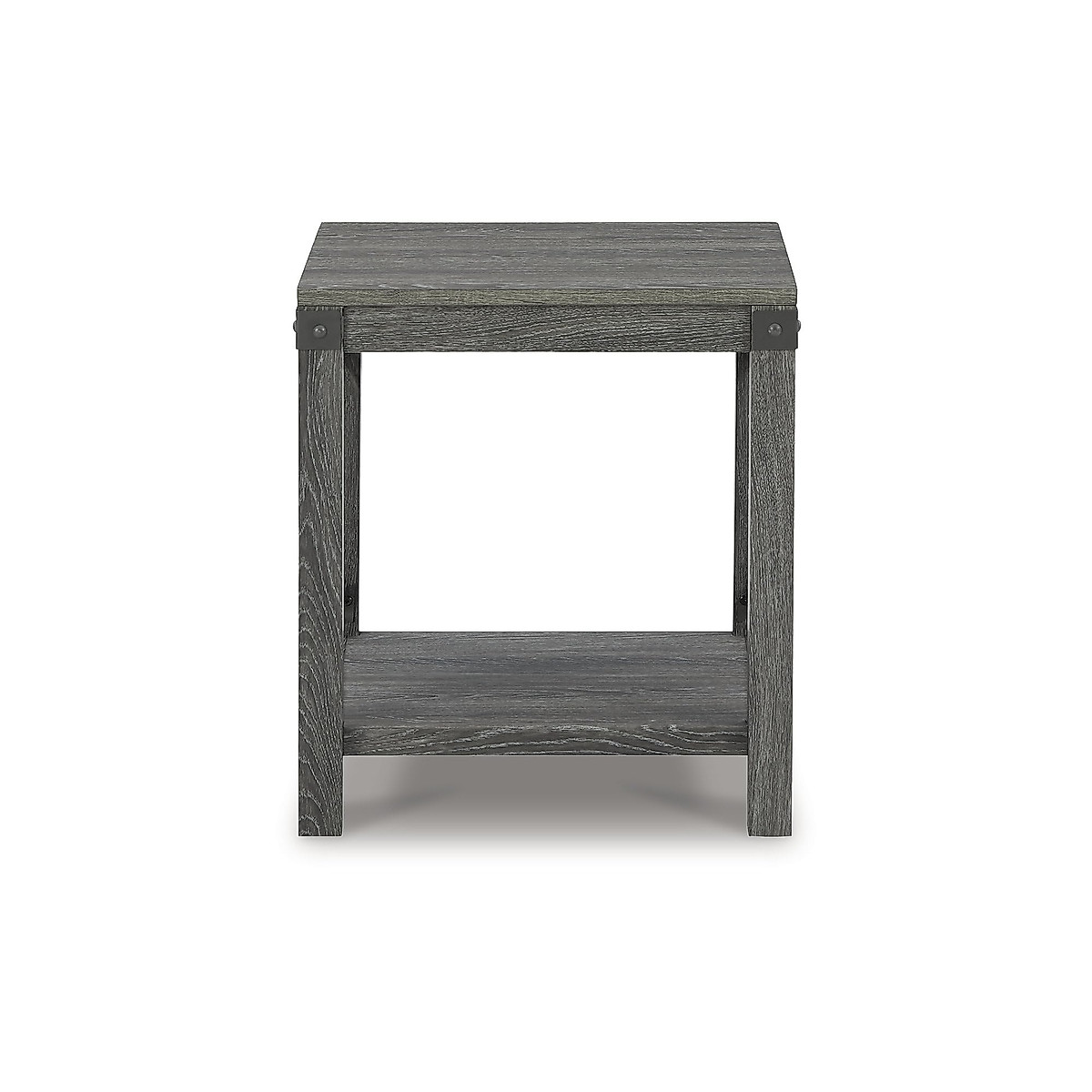 Signature Design by Ashley Freedan Rustic Farmhouse End Table, Gray