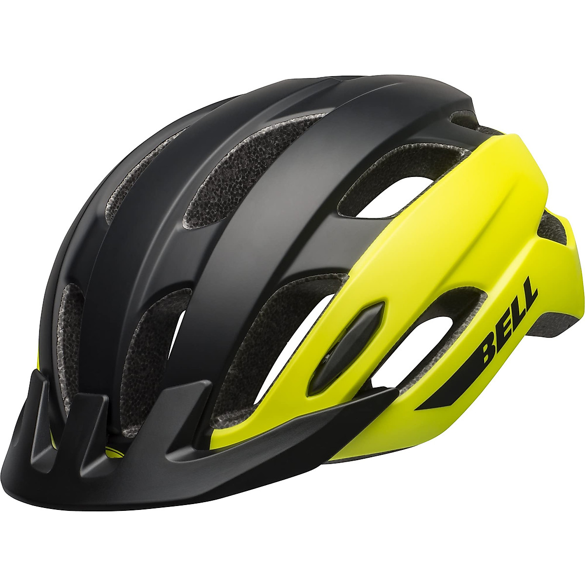 Bell Trace Adult Recreational Bike Helmet - Matte Hi-Viz/Black (2021), Universal Adult (53-60 cm)