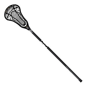 STX Lacrosse Fortress 700 Complete Women's Stick w/Crux Mesh 2.0 Pocket, Black