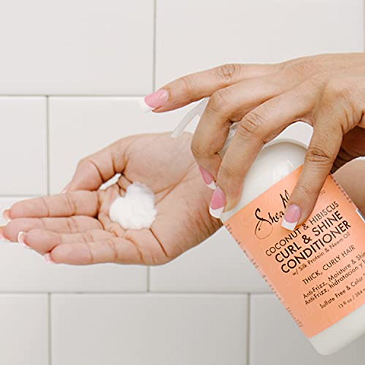 SheaMoisture Conditioner Curl Shine Silicone for Curly Hair Coconut Hibiscus Moisturize & Define 13oz