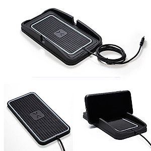 Wireless Charger, POLMXS Wireless car Charge Fast Charging pad 15W Wireless Phone Charger for Car Cell Phone Charger pad Cordless Phone Charger Flat Charging mat Galaxy S22/S21/S20/S10 NOTE10(XP01)