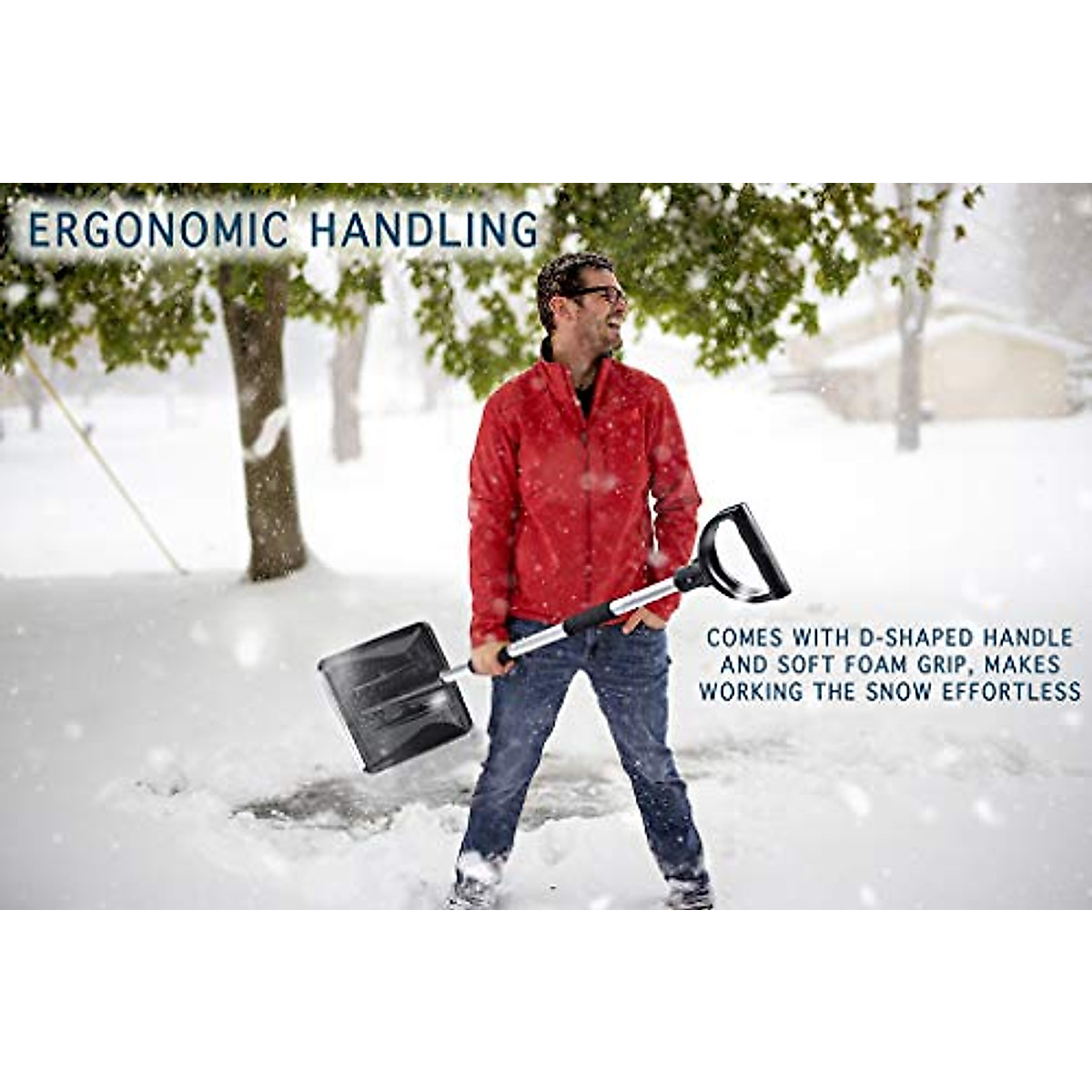 Zento Deals Snow Shovel Kit, 3-in-1 Snow Brush Kit, and Ice Scraper – Emergency Collapsible Design Snow Remover Set for Cars, Trucks, and Outdoors. Material Ice Scraper, Easy to Handle and Use