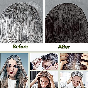 Black Hair Shampoo-Dexe Black Hair Shampoo for Natural Hair,Temporary Instant Hair Dye Maintain for Men and Women Black Color/Easy to Use/Last 30 days/Natural Ingredients (Pack of 10)