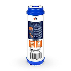Aquaboon 5 Micron 10x2.5" Granular Activated Carbon Water Filter Replacement | Universal 10 inch Coconut Shell GAC Cartridge | Compatible with C-10, WFPFC9001, AP117, GAC-10, FXUTC, D-20A, GAC1 2-Pack