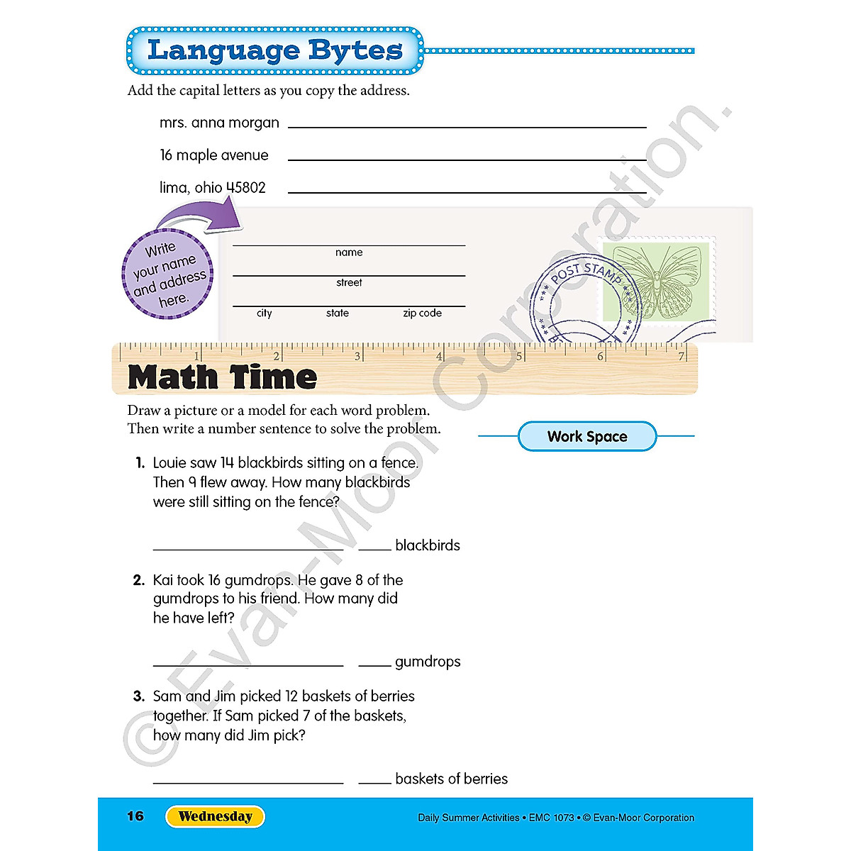 Evan-Moor Daily Summer Activities, Grade 2-3