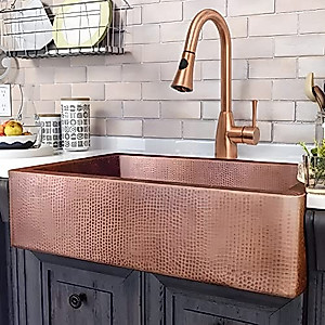 One-Handle Pull-Down Copper Kitchen Faucet - Five Years Warranty Akicon …