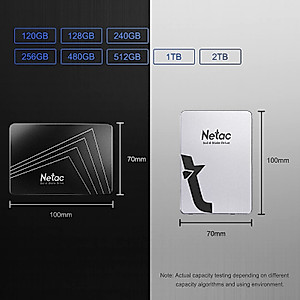Netac SSD 240GB Internal Solid State Drive Hard Drive Up to 510 MB/s SATA SSD 2.5 Inch SATAIII 6Gb/s, Easy to Install, Notebook Tablet Desktop PC - 240GB