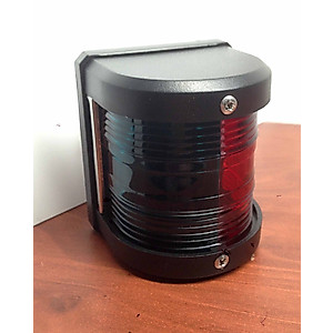 Pactrade Marine Boat Pontoon LED Navigation Light Black ABS Plastic Housing Boats Up to 12M Waterproof IP:66 Surface Mount 2NM (Combo Green and Red Bow)