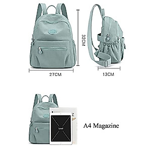 Asimtry Small Backpack for Women Girls Mini Backpacks Purses and Handbags, Lightweight Nylon Casual Travel Daypack Shoulder Bag Students School Bookbag Tiny Black Purse Backpack Clutches Gifts for Her