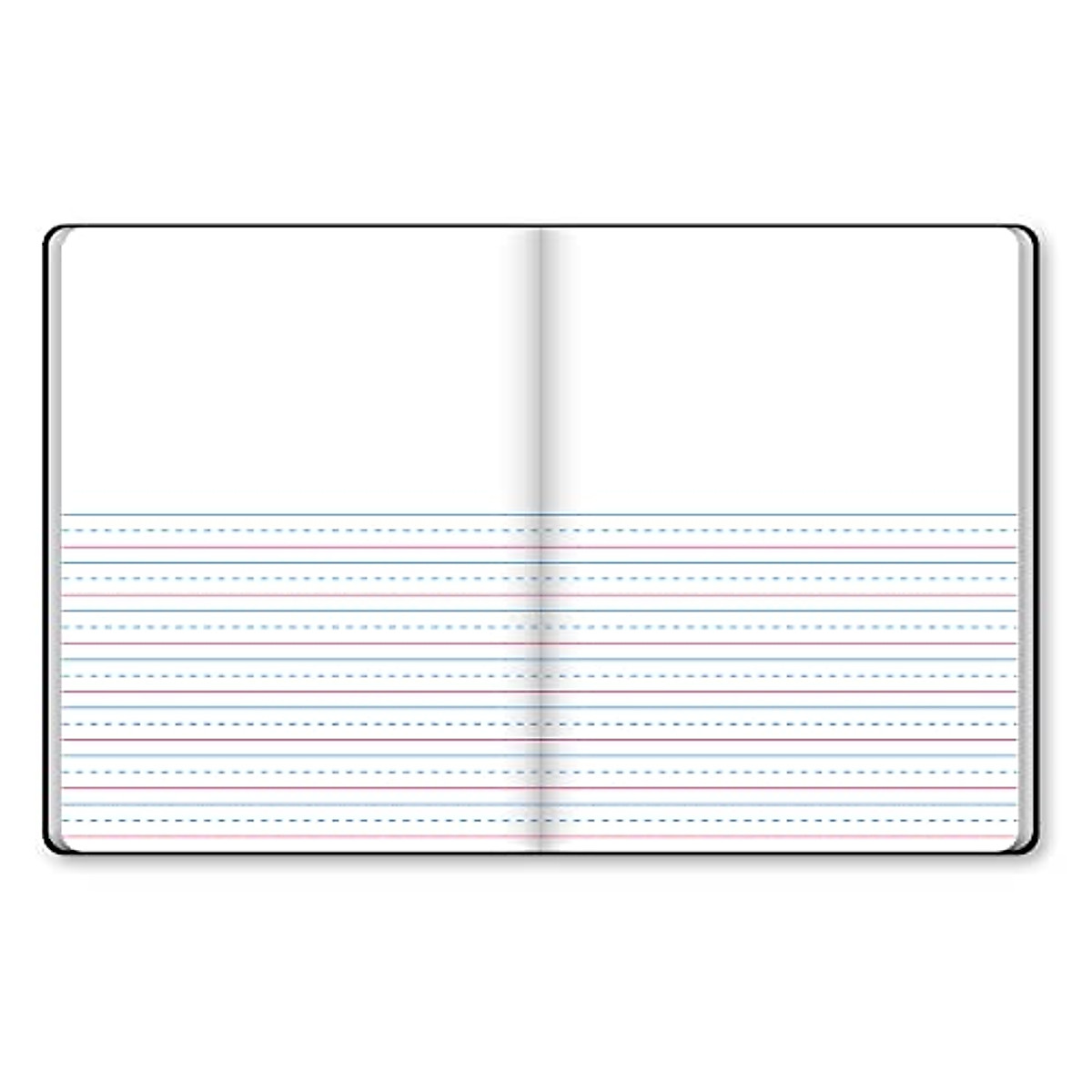 iScholar Primary Composition Book, Journal, Unruled Top, .5 Inch Ruled Bottom Half, 100 Sheets, 9.75 x 7.5 Inches, Black Marble (10116)