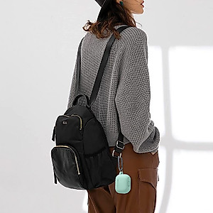 Adorve AirPods 3rd Generation Case Cover, Silicone Protective Accessories Case Skin with Keychain Compatible with Apple AirPod 3 Gen 2021 New for Women Men, 2 Pack, Mint Green, Sand Pink