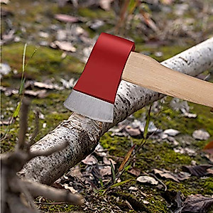 Eletorot Camping Hatchet, 14.5" Wood Chopping Axe Splitting Small Camping Axe Wooden Handle Camping Hand Tools, Gifts for Dad, Men, Husband (Red)