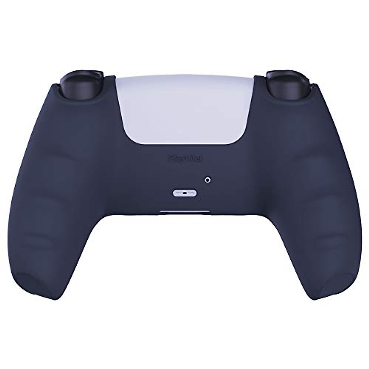 PlayVital Midnight Blue Pure Series Anti-Slip Silicone Cover Skin for ps5 Controller, Soft Rubber Case for ps5 Wireless Controller with Black Thumb Grip Caps