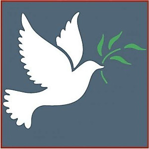 Dove Stencil - Holiday Decoration Stencil for Painting Christmas Cards Ornaments Winter Art DIY Art & Craft Reusable Sturdy Flexible Template 10 mil Plastic Mylar - The Artful Stencil