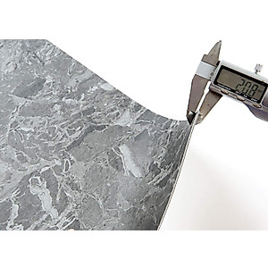 ROSEROSA Peel and Stick Engineered PVC Tiles Marble Granite Pattern Durable Vinyl Flooring (ECK-303 : Square 4 Tiles)