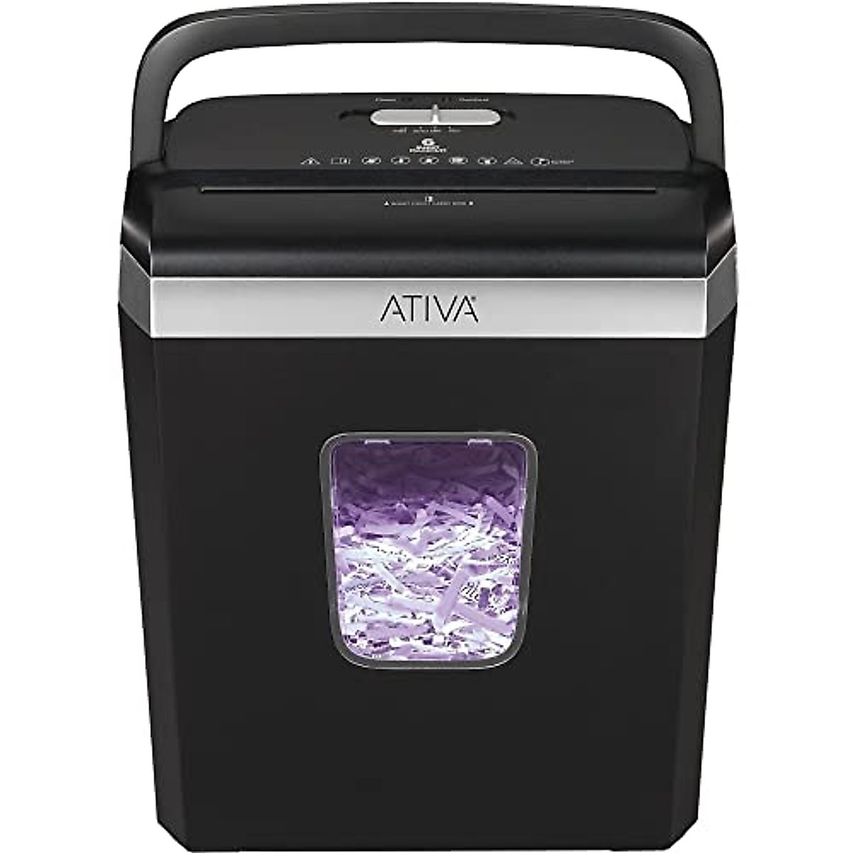 Ativa® 6-Sheet Cross-Cut Shredder, Black, A06CC19