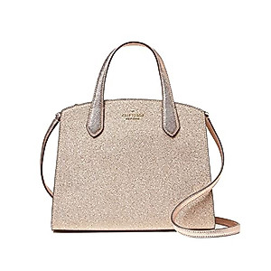 Kate Spade New York Tinsel Glitter Fabric Satchel Crossbody Purse (Rose Gold)