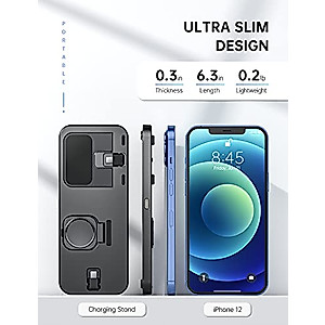 CEREECOO Portable Charging Station for Apple Products Foldable Charger Stand for iWatch 7/6/SE/5/4/3/2/1 Charging Stand for iPhone AirPods Pro/3/2/1 Charging Dock Holder (Black)…