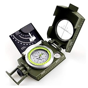 AOFAR Military Compass AF-4074 Camo for Hiking,Lensatic Sighting Waterproof,Durable,Inclinometer for Camping,Boy Scount,Geology Activities Boating