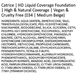 Catrice | HD Liquid Coverage Foundation | High & Natural Coverage | Vegan & Cruelty Free (034 | Medium Beige)