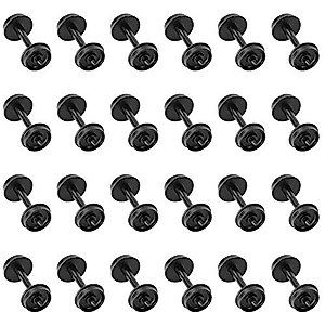 24pcs POM Plastic 33'' Wheels for Model Train 1:87 HO Scale Wheel HP28 (HO Scale)