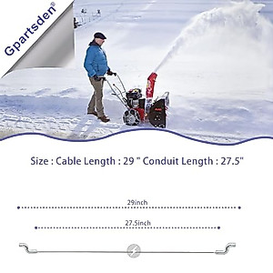 Gpartsden 117-9145 Clutch Cable for Toro 38451 38452 Power Clear Series 621R 621E CCR6053 721R 721E Snow Thrower