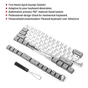 Replaceable Keycaps,73 PBT Sublimation Keycaps,with Cute Patterns,Abrasion Resistance,easy to Install,Suitable for Mechanical Keyboards (#3)
