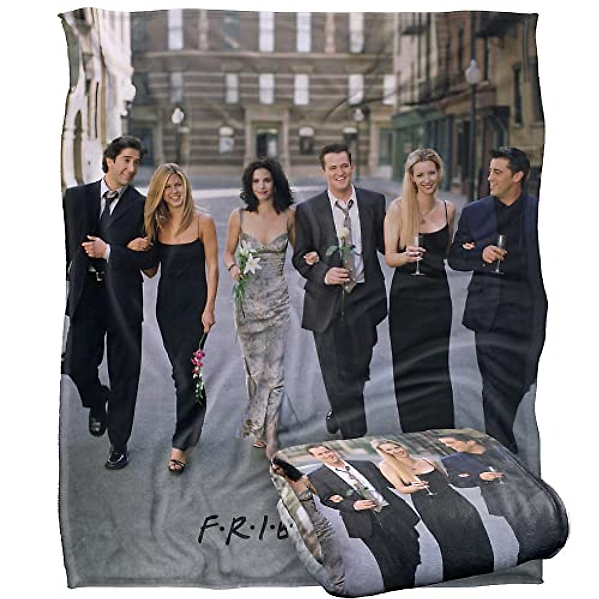 Friends Fancy Walk Officially Licensed Silky Touch Super Soft Throw Blanket 50" x 60"