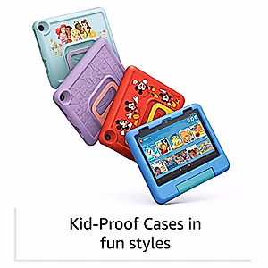 Amazon Fire HD 8 Kids tablet, 8" HD display, ages 3-7, includes 2-year worry-free guarantee, Kid-Proof Case, 64 GB, (2022 release), Purple