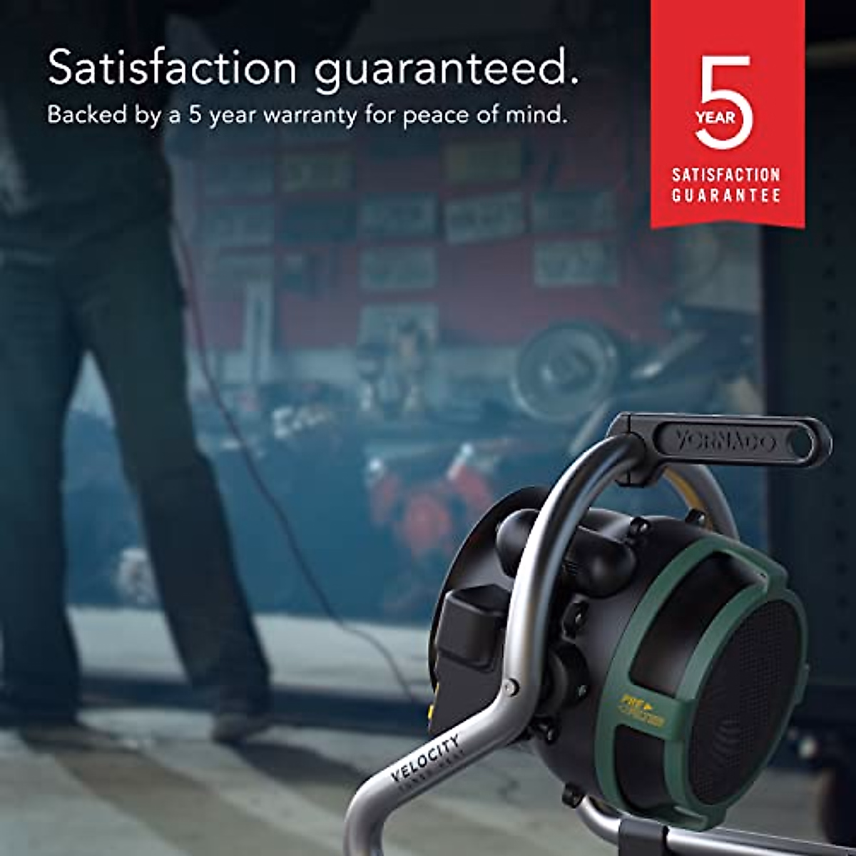 Vornado Velocity HD Garage Space Heater with Fan, Tilt Head, Advanced Safety Features,Black, Whole Room