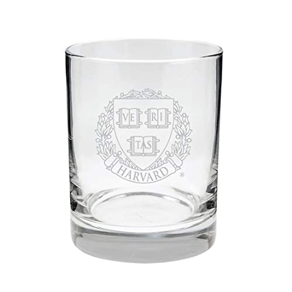 Harvard University 2-Sided Etched Satin Finish Rock or Whiskey Glasses Set of 2
