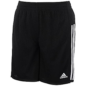 adidas Girls' Big 5" Mesh Athletic Gym Basketball Shorts, Black Adi, Large