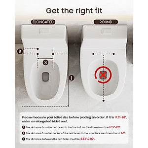 Electronic Elongated Bidet Toilet Seat: GREENEVER Smart Bidet Warm Water Rear and Front Wash Warm Air Dryer & LED Light, Multiple Spray Modes Wireless Remote Seat Sensor, Bidet Attachment for Toilet