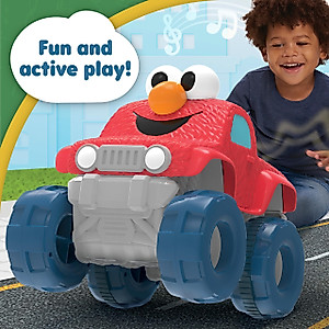 SESAME STREET Giggle N Go Monster Truck Toy Vehicle, Pops Wheelies, Sings, and Has Phrases, Kids Toys for Ages 2 Up, Amazon Exclusive by Just Play