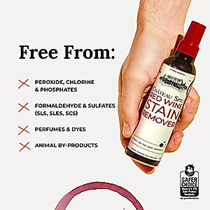 Chateau Spill Red Wine Stain Remover for Clothes - 4oz Stain Remover Spray for Stains on Tablecloth, Carpet, Upholstery and Laundry from the makers of Miss Mouth's Messy Eater Stain Treater