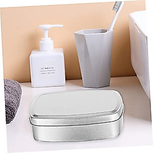 CORHAD 6pcs Square Shaped Aluminum Soap Box Food Grade Metal Storage Can Rectangular Candy Tins for Home Travel