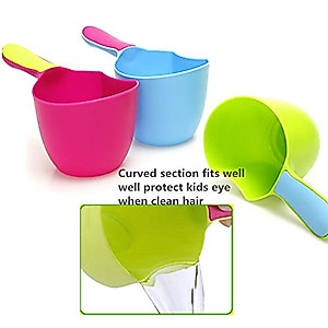 Baby Bath Waterfall Rinser, RainbowBaby Shampoo Rinse Cup Head Washing Baby Tub Water Scoop, Tear-Free Baby Bath Mug (Green)