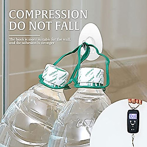 VENUSDALI Wall Hanging Hooks 12 lb (Max) Reusable Heavy Large Self-Adhesive Hook 10 Packaging, Bbathroom Waterproof Sticky Hook, Kitchen Transparent Hook Curtain Door Coat Cap for Easy Organization